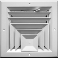 Continental Industries AE3W08MS ALUM EXTRUDED 8X8 3 WAY MULTI-SHUTTER ...