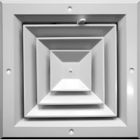 Continental Industries AE4W12MS ALUM EXTRUDED 12X12 4 WAY MULTI-SHUTTER ...