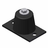 Mason NDA-BLACK Neoprene Mount, 15 to 25lbs 30"Duro-Meter Dbl ...