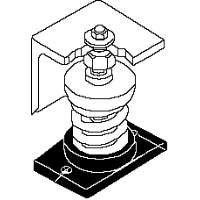 Mason SLFH-A-125 Seismic Spring Mount, 1.33" Deflection 94lbs/in Spring ...